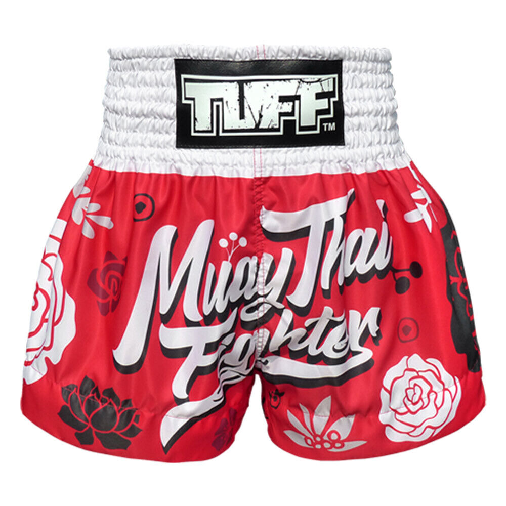 TUFF - Red 'Muay Thai Fighter' Thai Boxing Shorts - TUFF Sport
